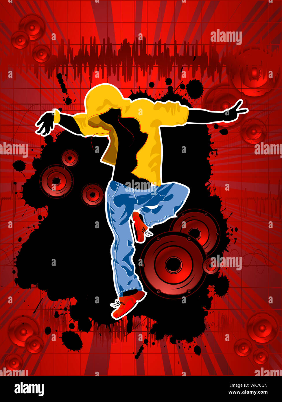 Brochure for disco club, abstract layout Stock Photo - Alamy