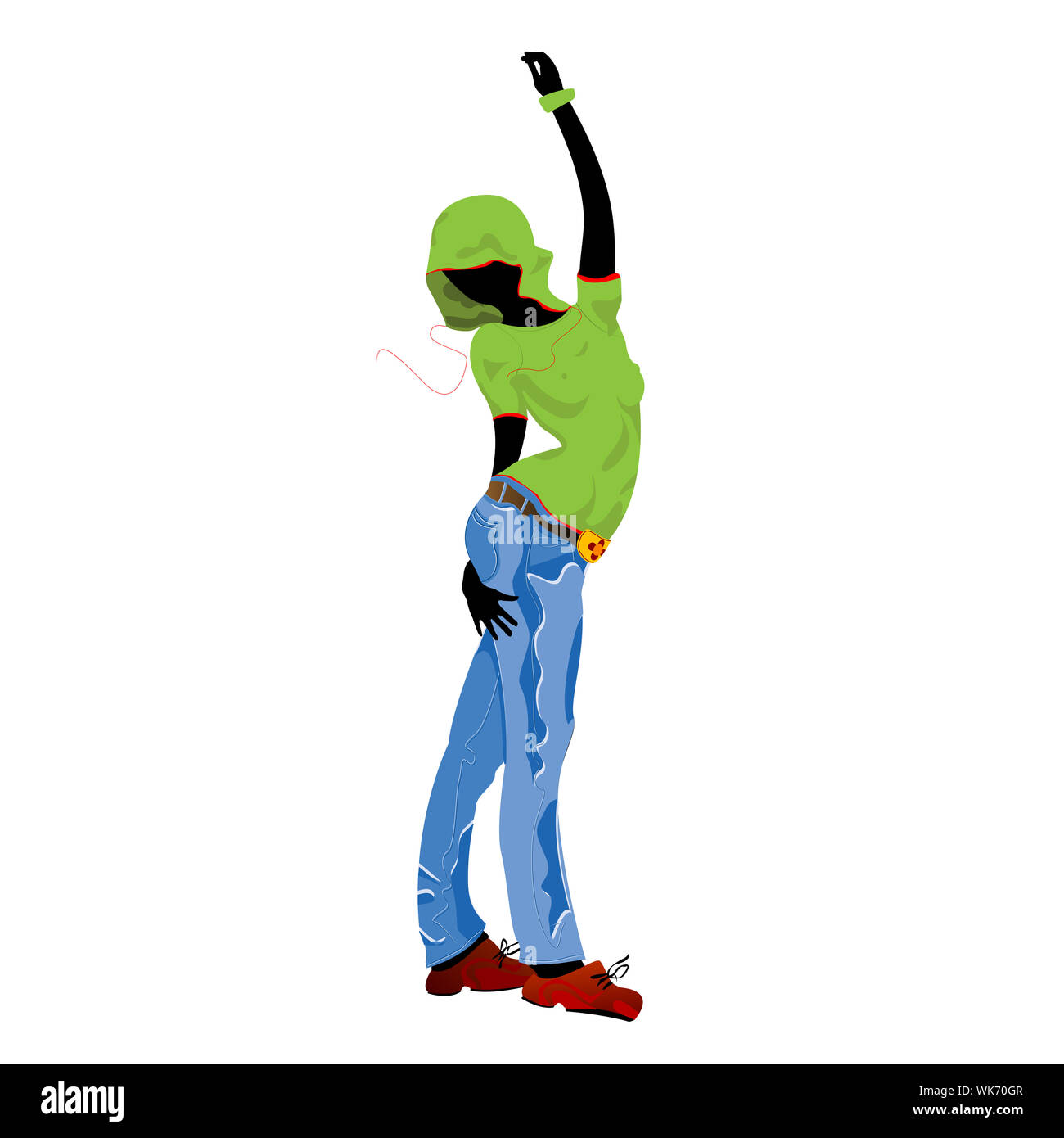 Cool teen girl dancing Stock Photo - Alamy