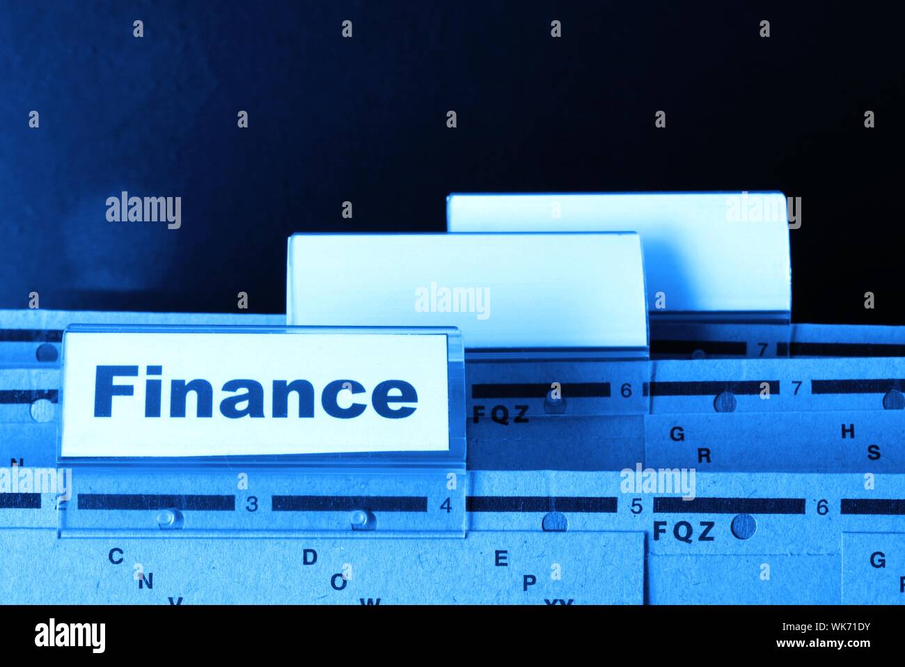 finance on business office folder showing financial success concept ...