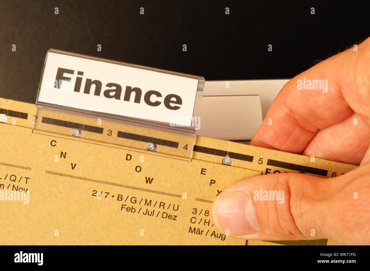 finance on business office folder showing financial success concept ...