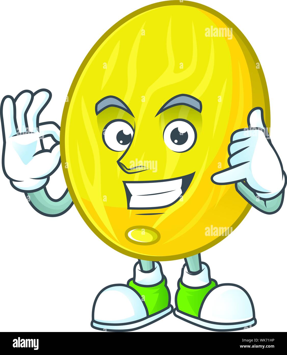 Call me melon cartoon character for health mascot vector illustration ...