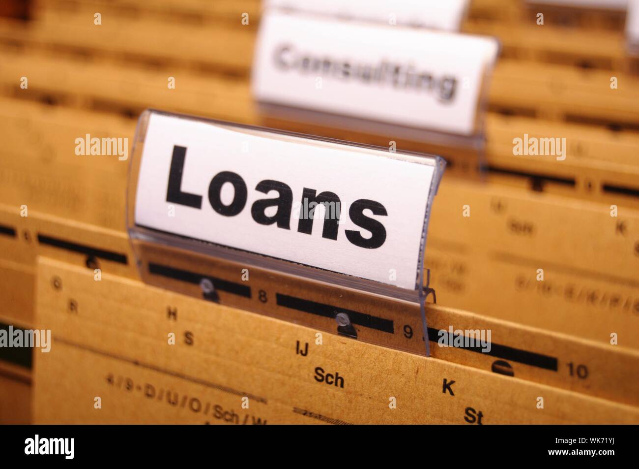 loan application in business folder showing financial investment ...