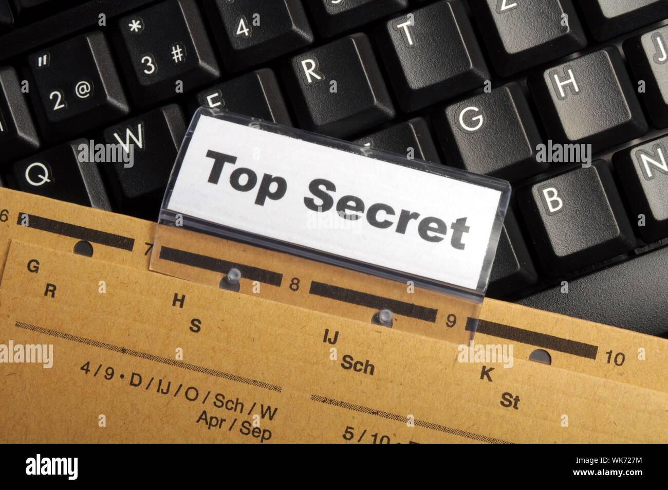 top secret folder or file in a business office Stock Photo - Alamy