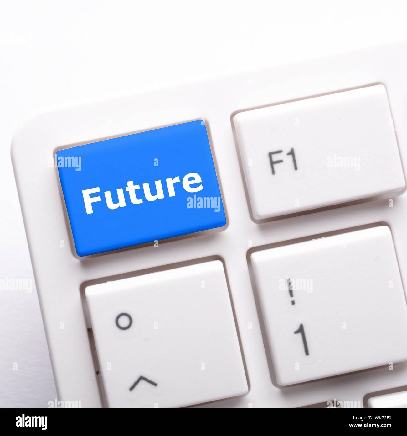 future key on keyboard showing time concept Stock Photo - Alamy