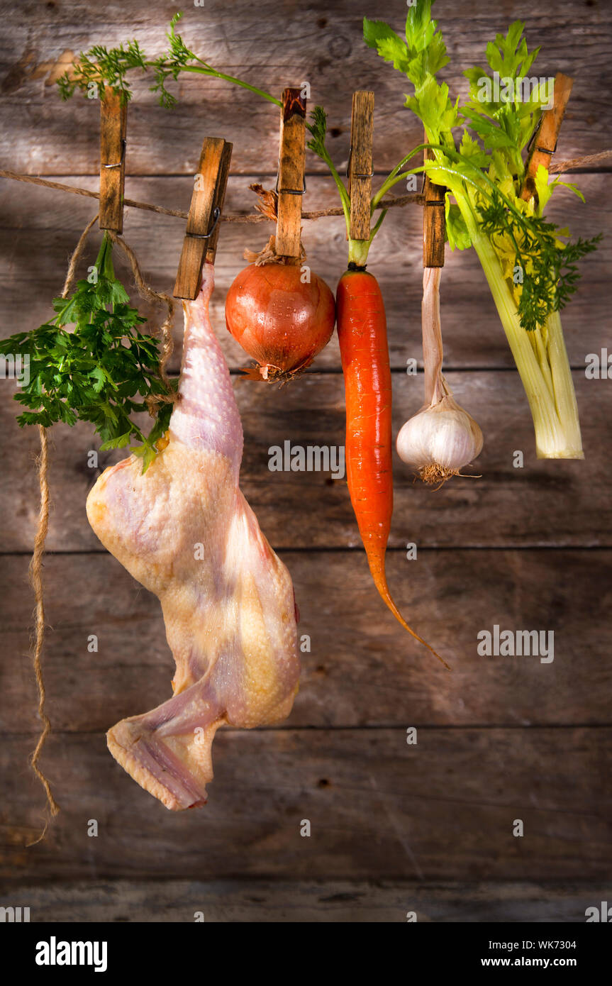 Meat on rope hi-res stock photography and images - Alamy