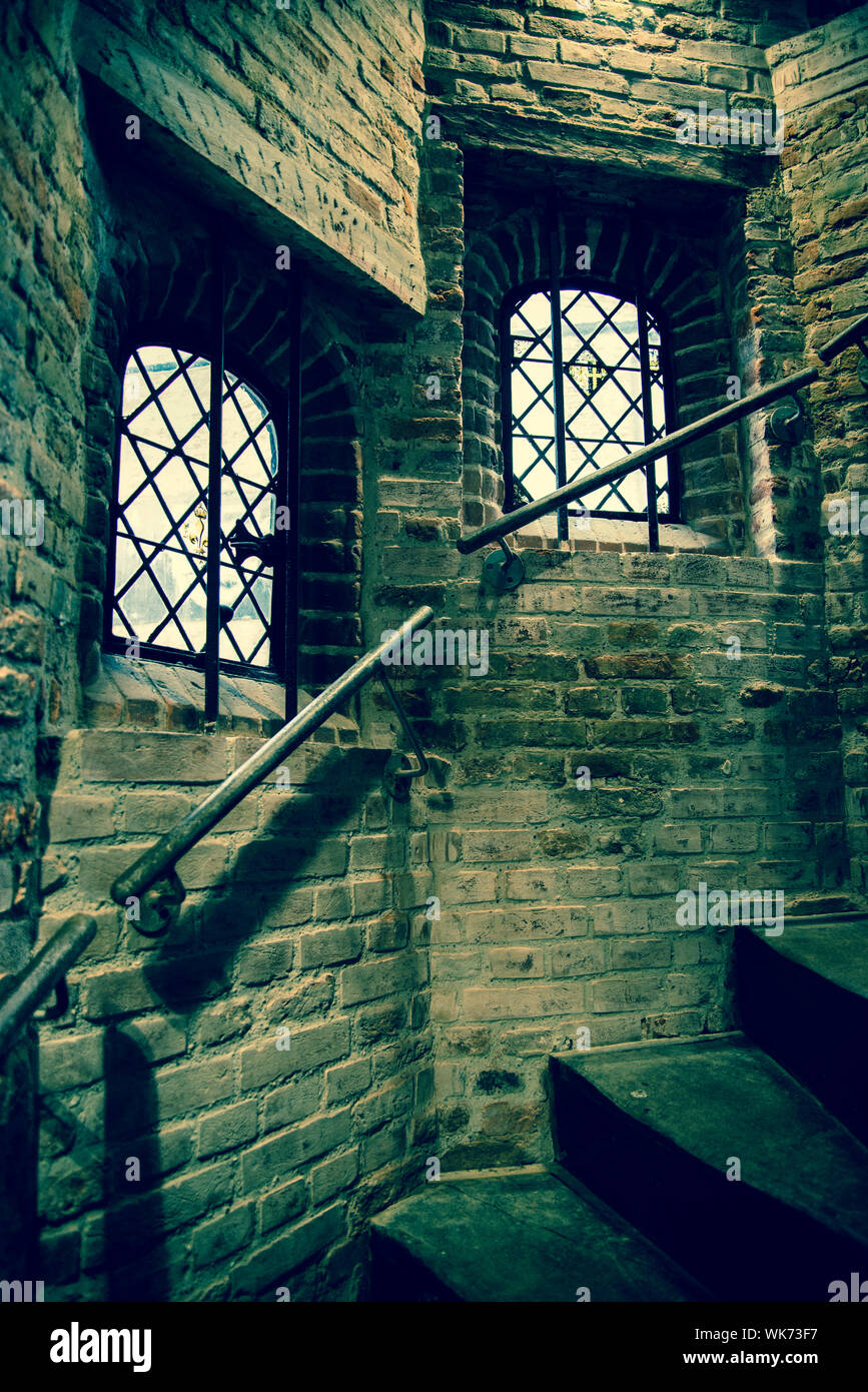 Medieval wooden staircase hi-res stock photography and images - Alamy