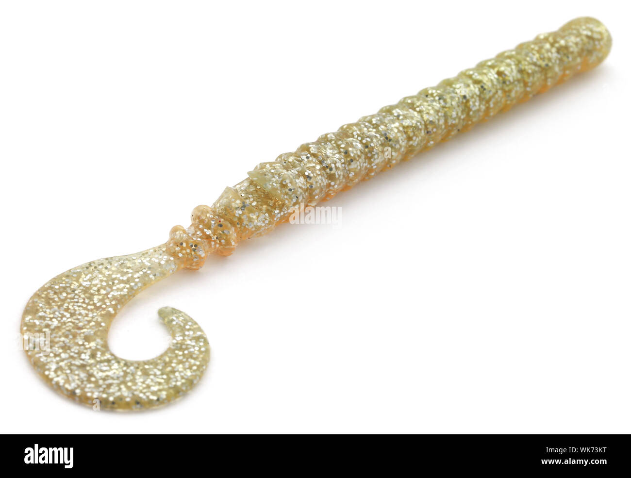 Silicon jig worm as artificial bait for fishing Stock Photo - Alamy