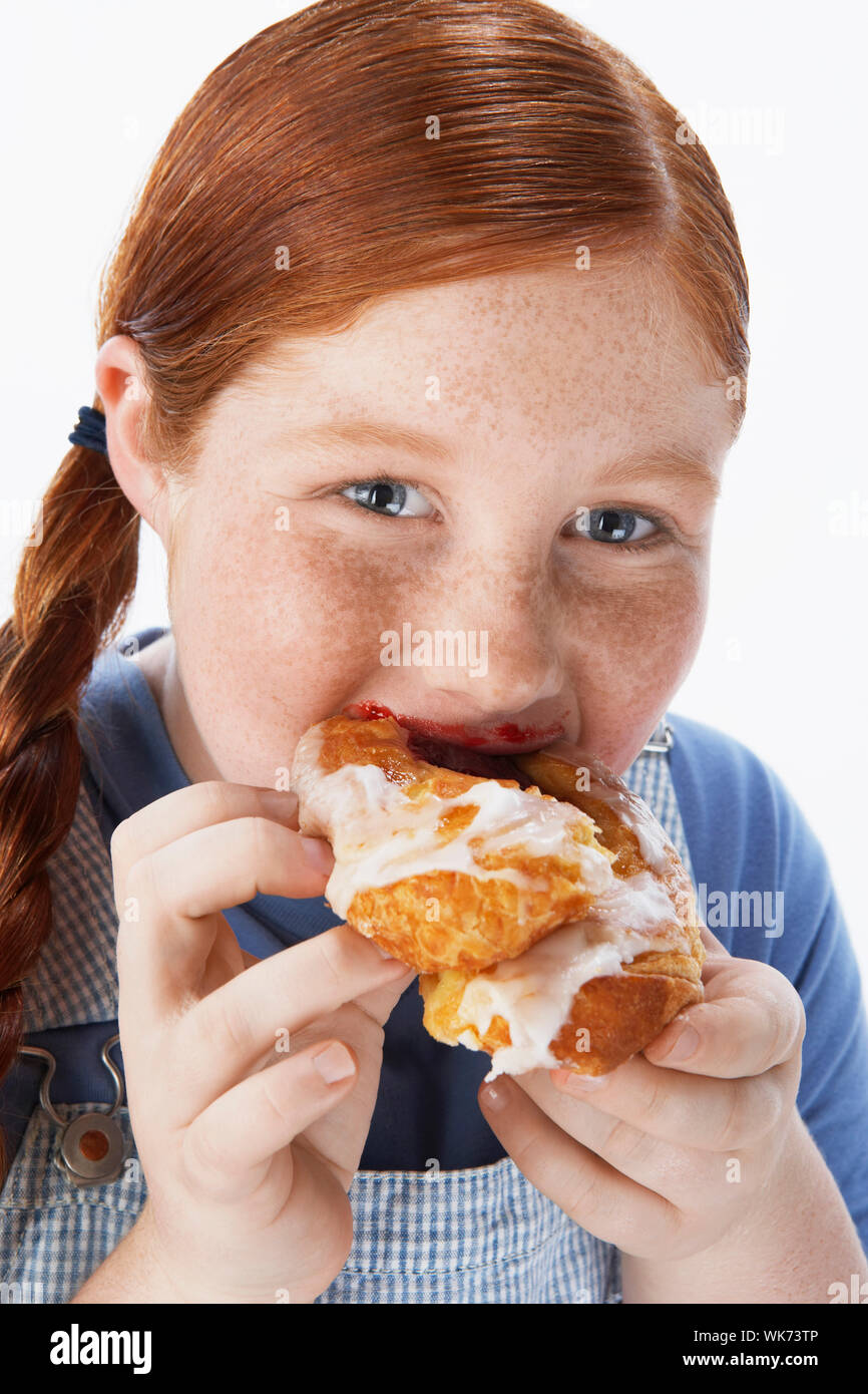 Chubby kid junk food hi-res stock photography and images - Alamy