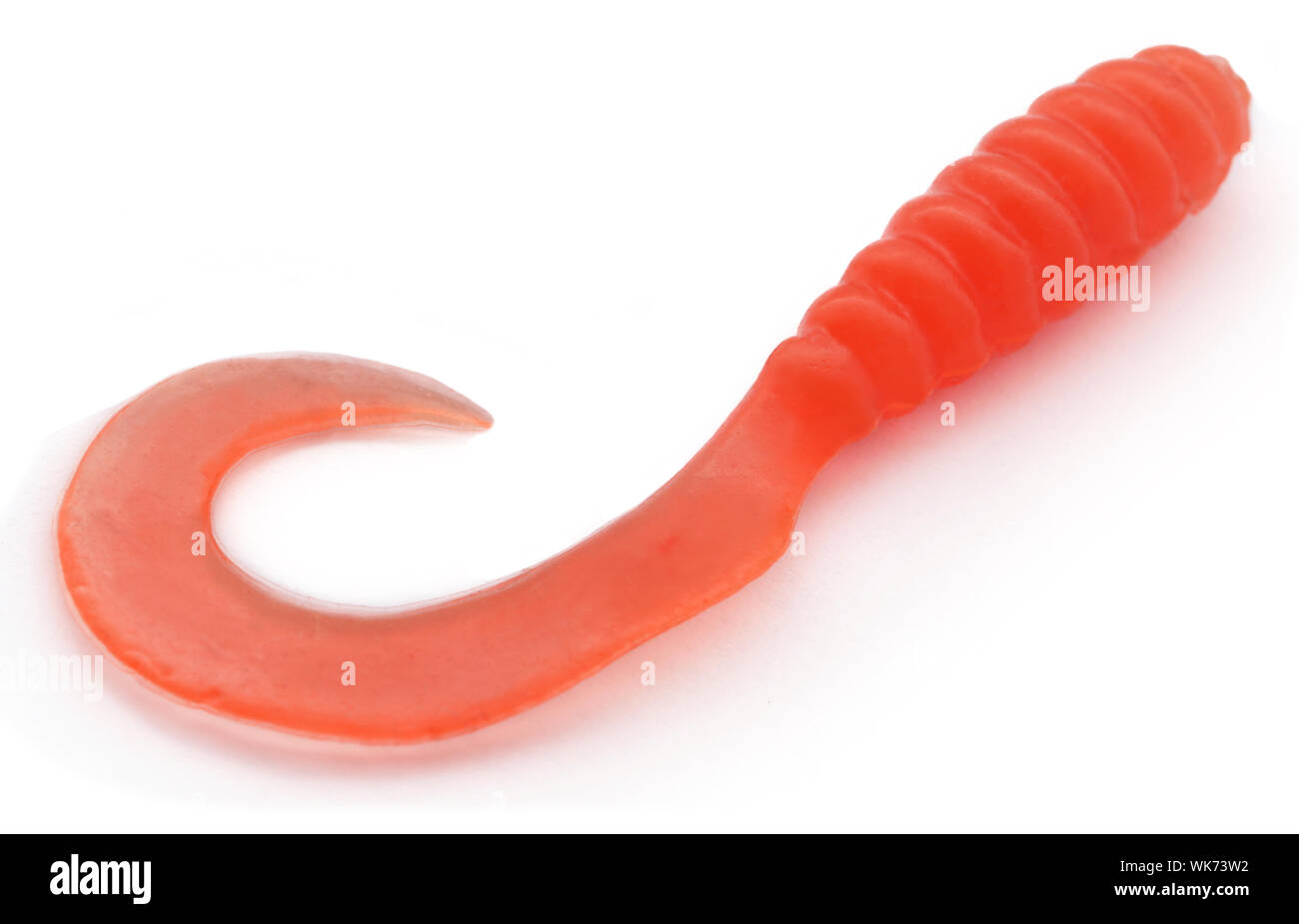Silicon jig worm as artificial bait for fishing Stock Photo - Alamy
