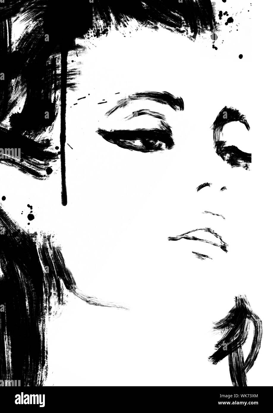 Fashion illustration woman abstract Stock Photo - Alamy