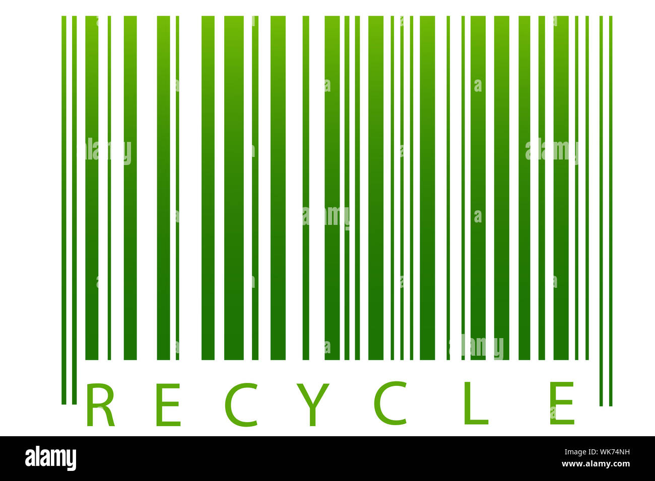 illustration of recycle,barcode with white background Stock Photo - Alamy