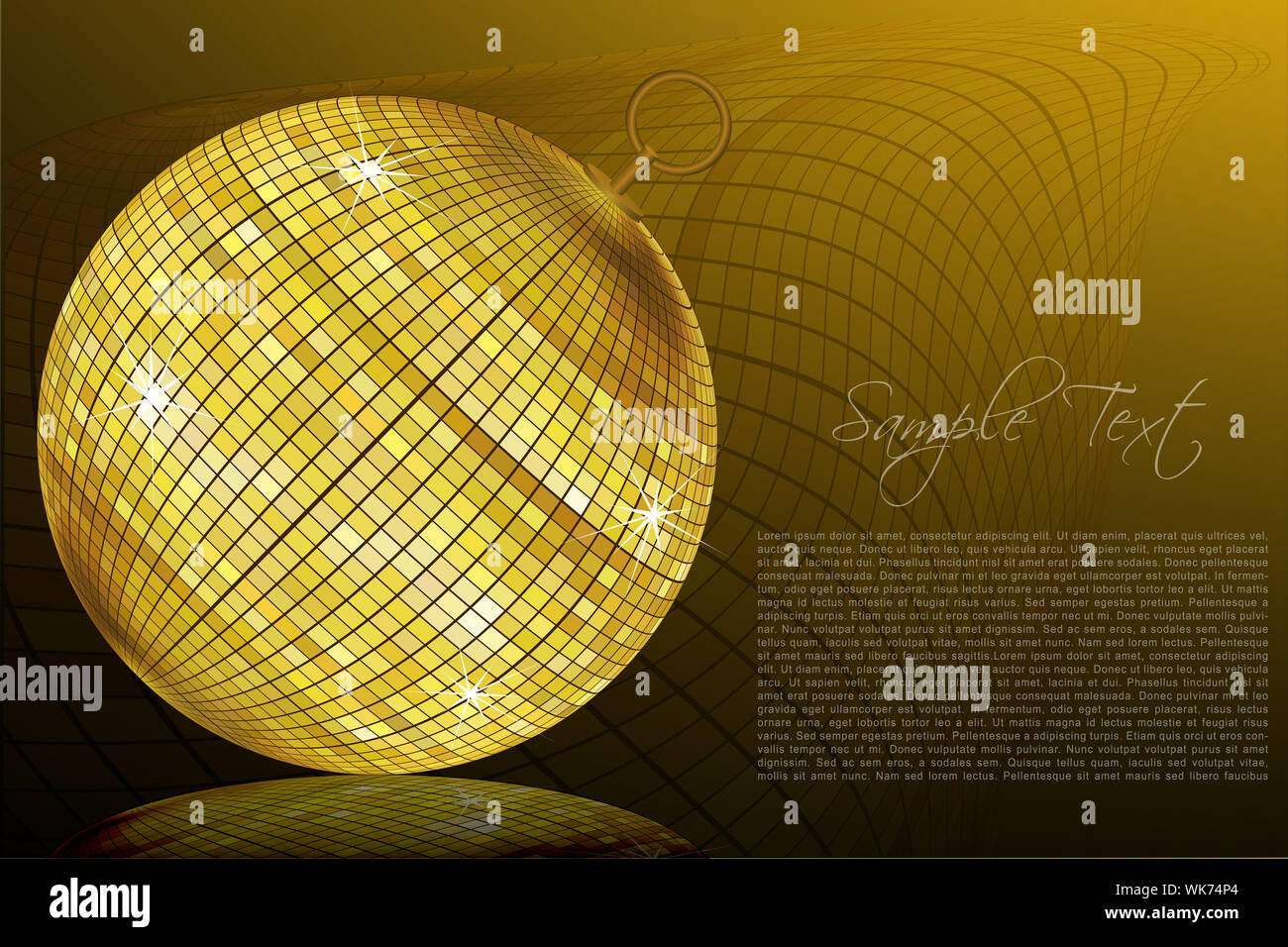 illustration of sample with golden ball Stock Photo - Alamy