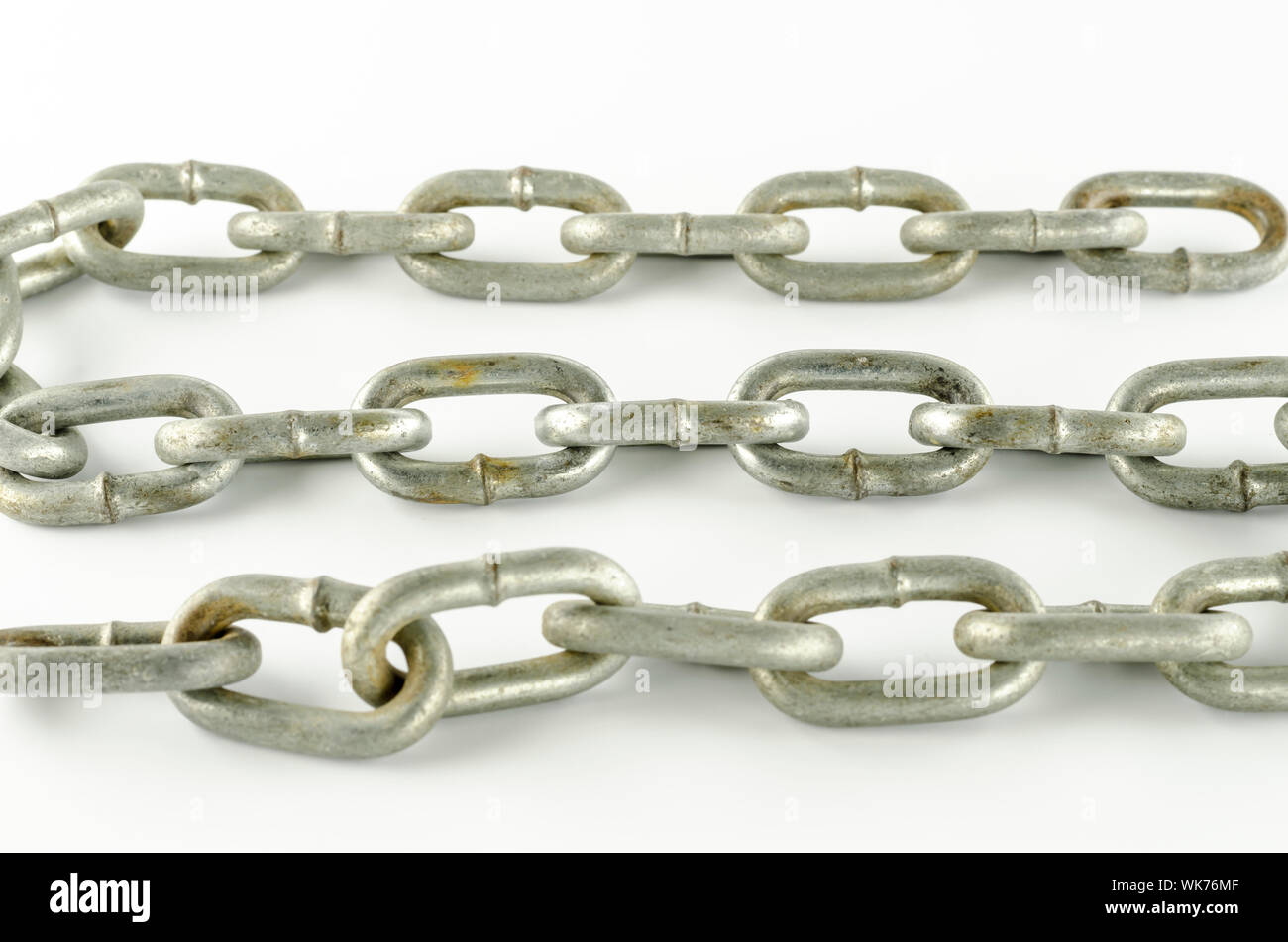 metal chain on a white background Stock Photo - Alamy
