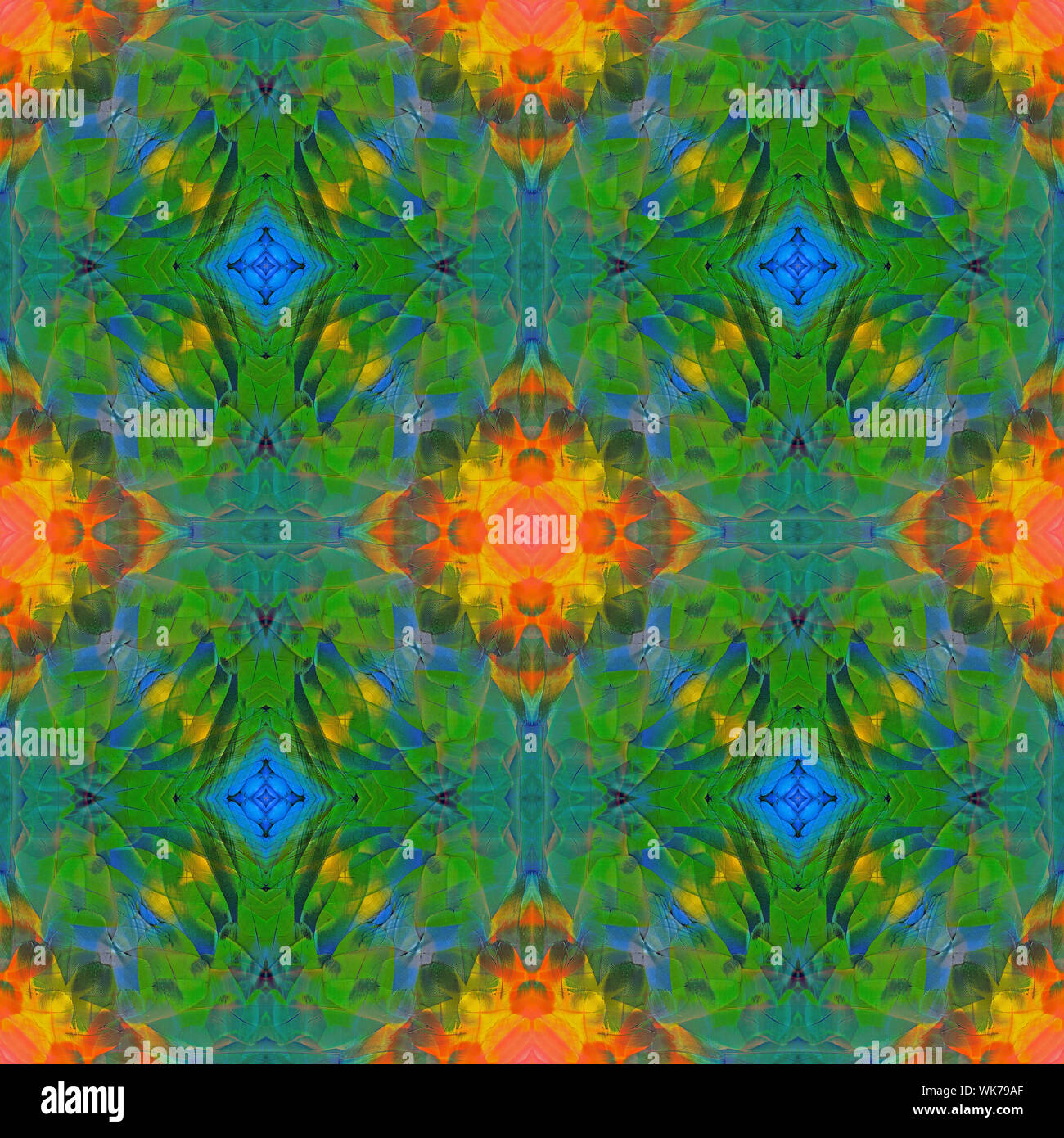 Seamless pattern made from Scarlet Macaw feathers background Stock ...