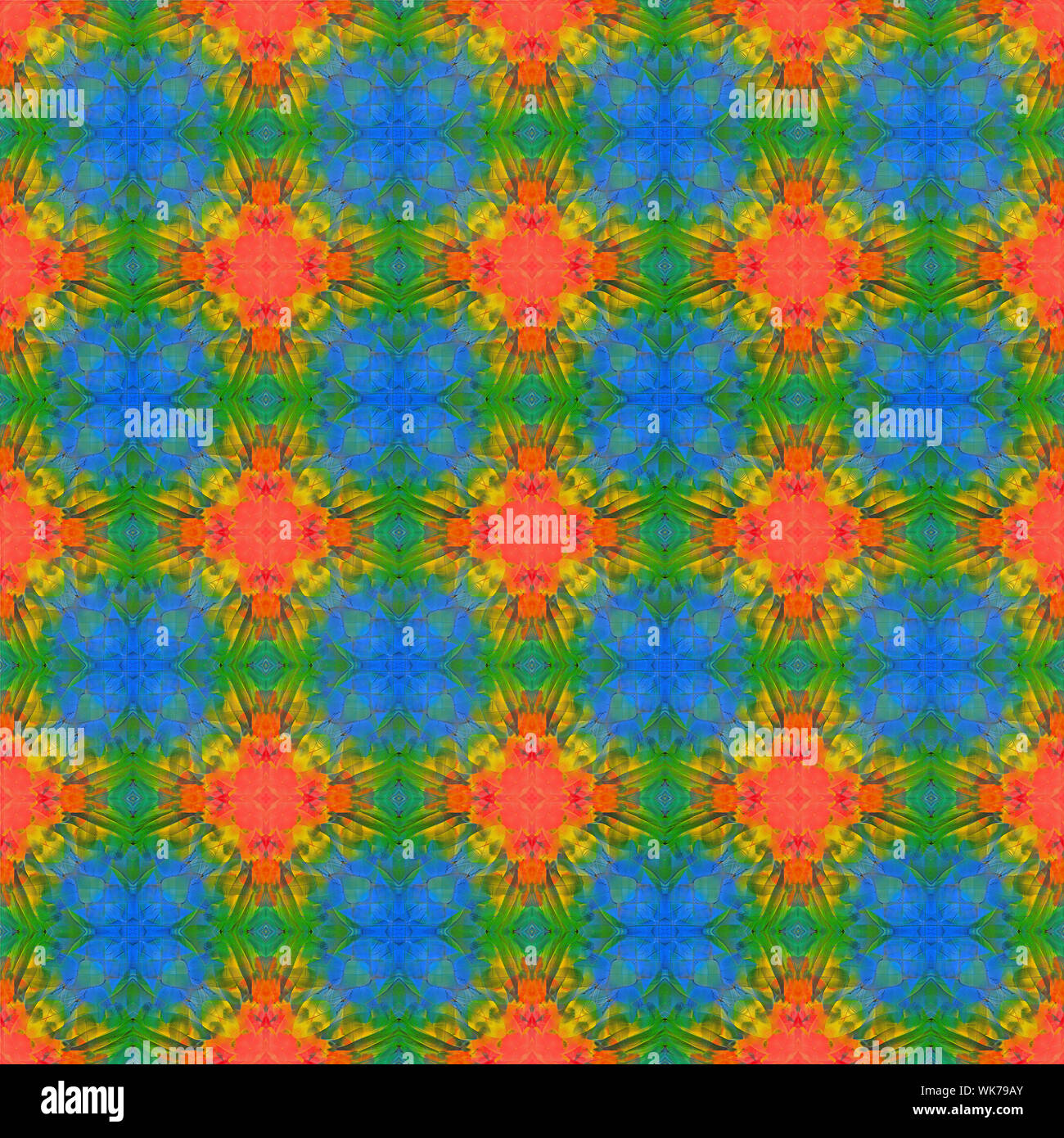 Seamless pattern made from Scarlet Macaw feathers background Stock ...