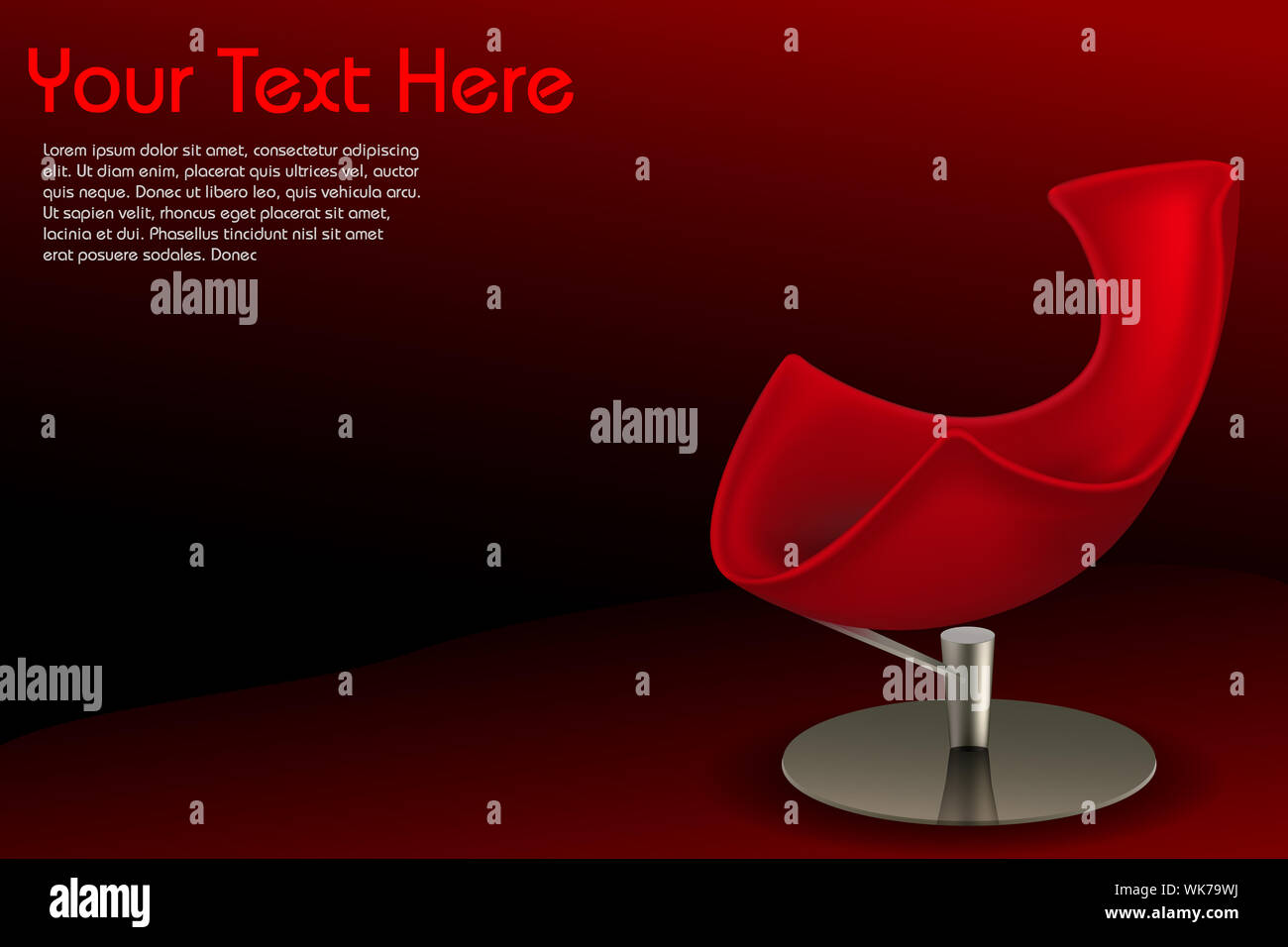 illustration of business card with chair Stock Photo - Alamy