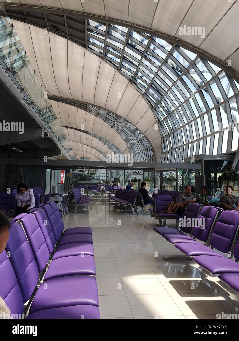 View Of Airport Departure Area Stock Photo - Alamy