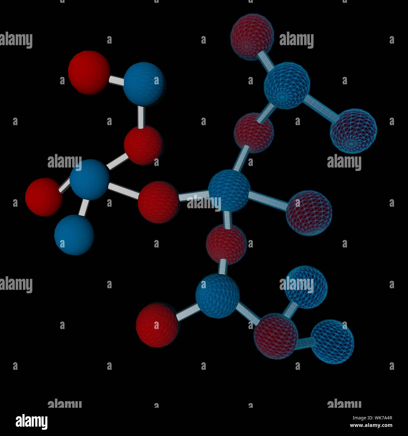Molecule or Molecules Basic Structure on Black Stock Photo - Alamy