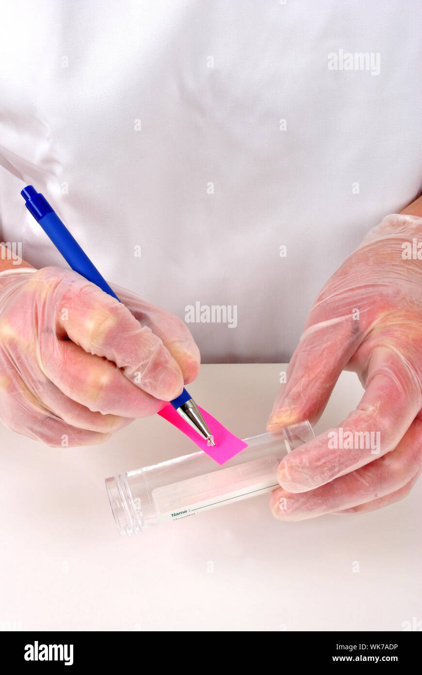 a blue pen and make some notes Stock Photo - Alamy