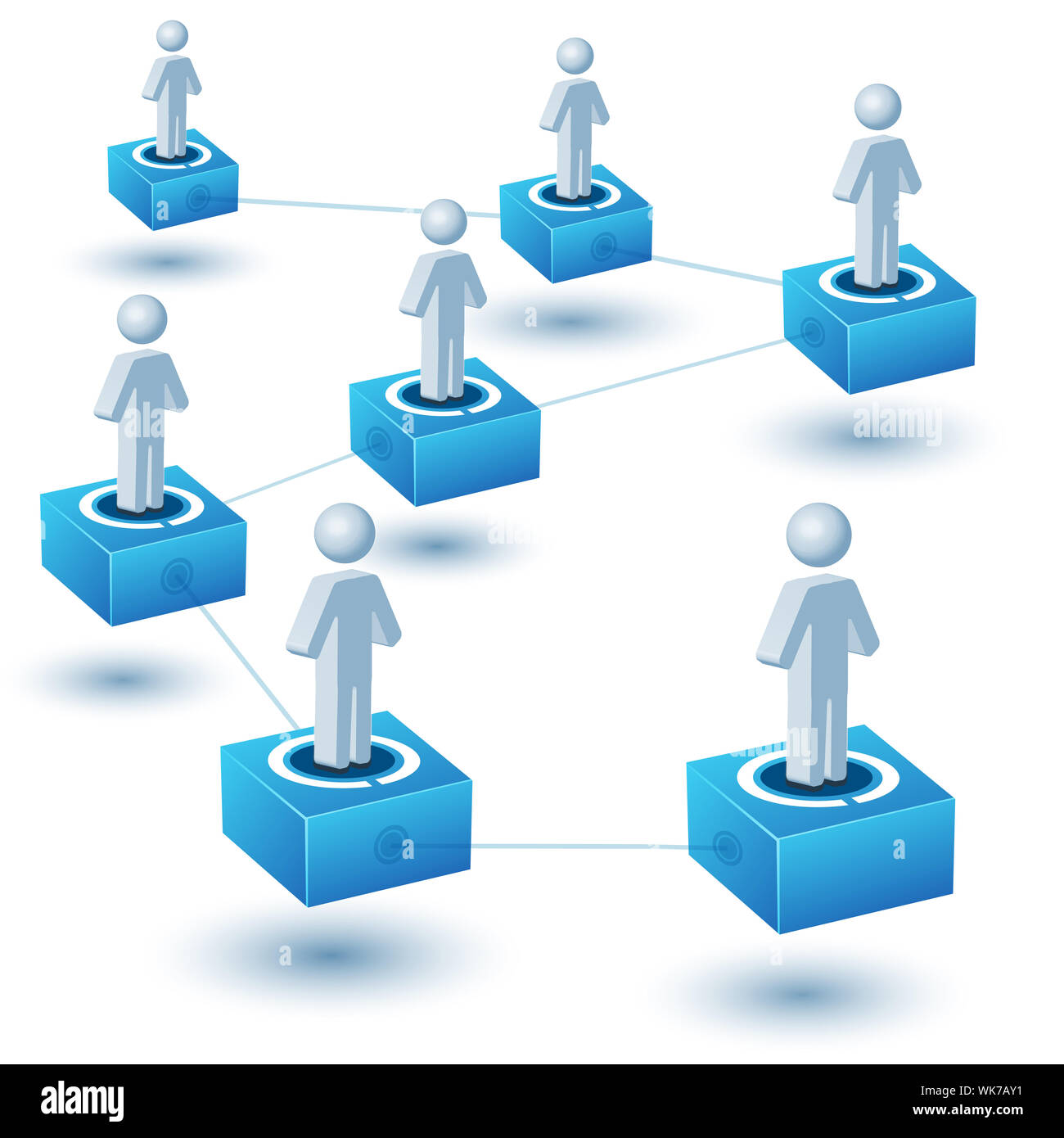 illustration of networking on white background Stock Photo - Alamy