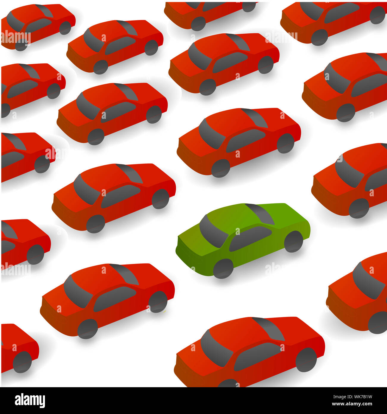 illustration of cars on the way Stock Photo - Alamy