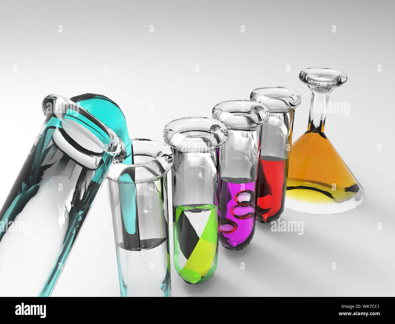 Illustration of a test tube Science with a flamboyant Stock Photo - Alamy