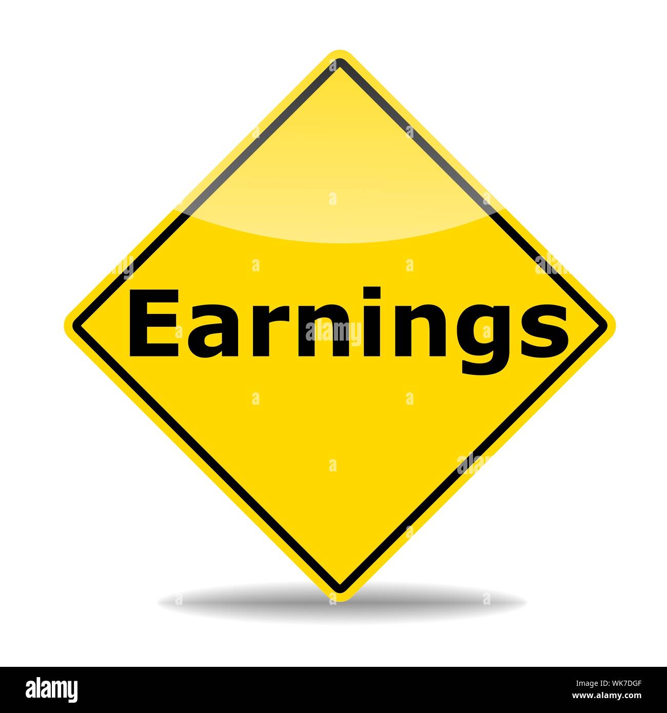 earnings or profit and loss sign isolated on white background Stock ...