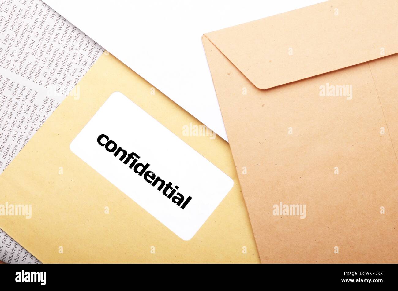 confidential or top secret letter showing business post concept Stock ...