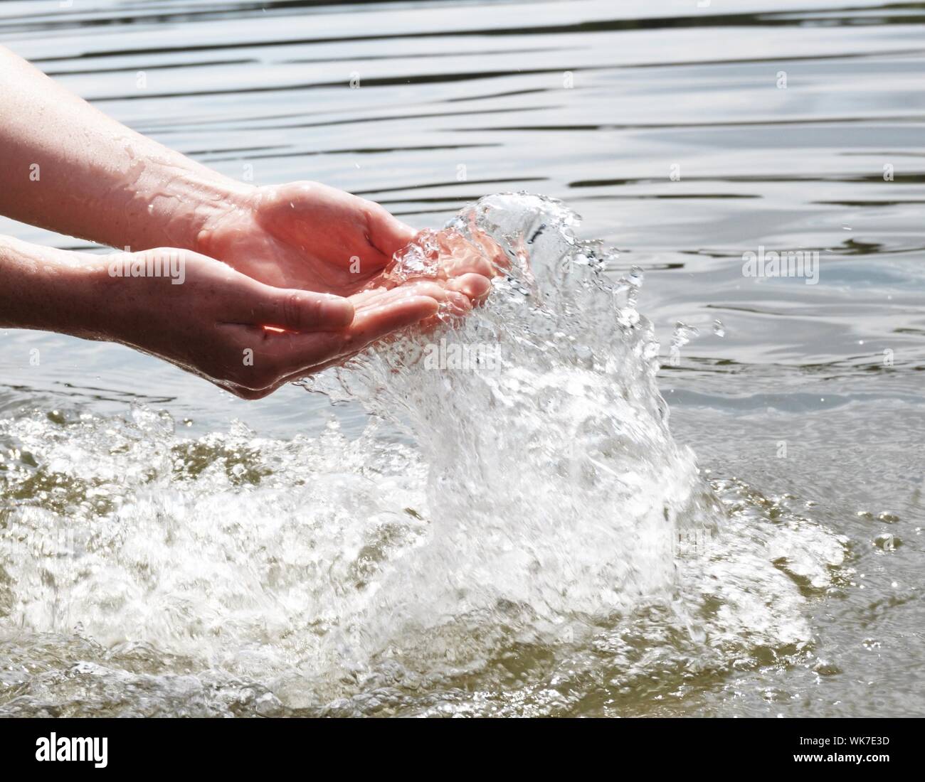 hand and splashing cold drink water showing nature concept Stock Photo ...