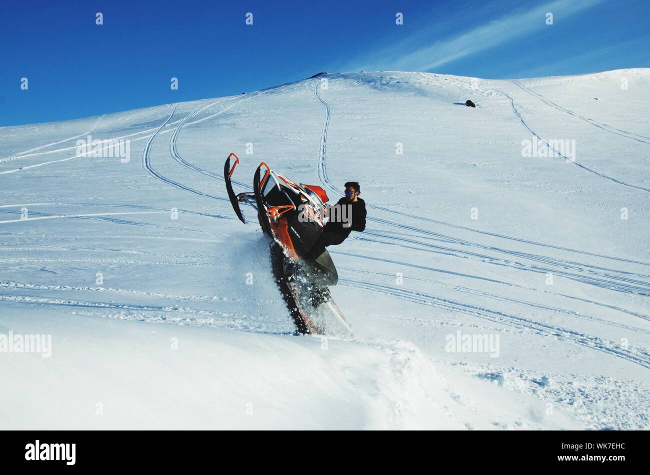 Snowmobile motion hi-res stock photography and images - Alamy