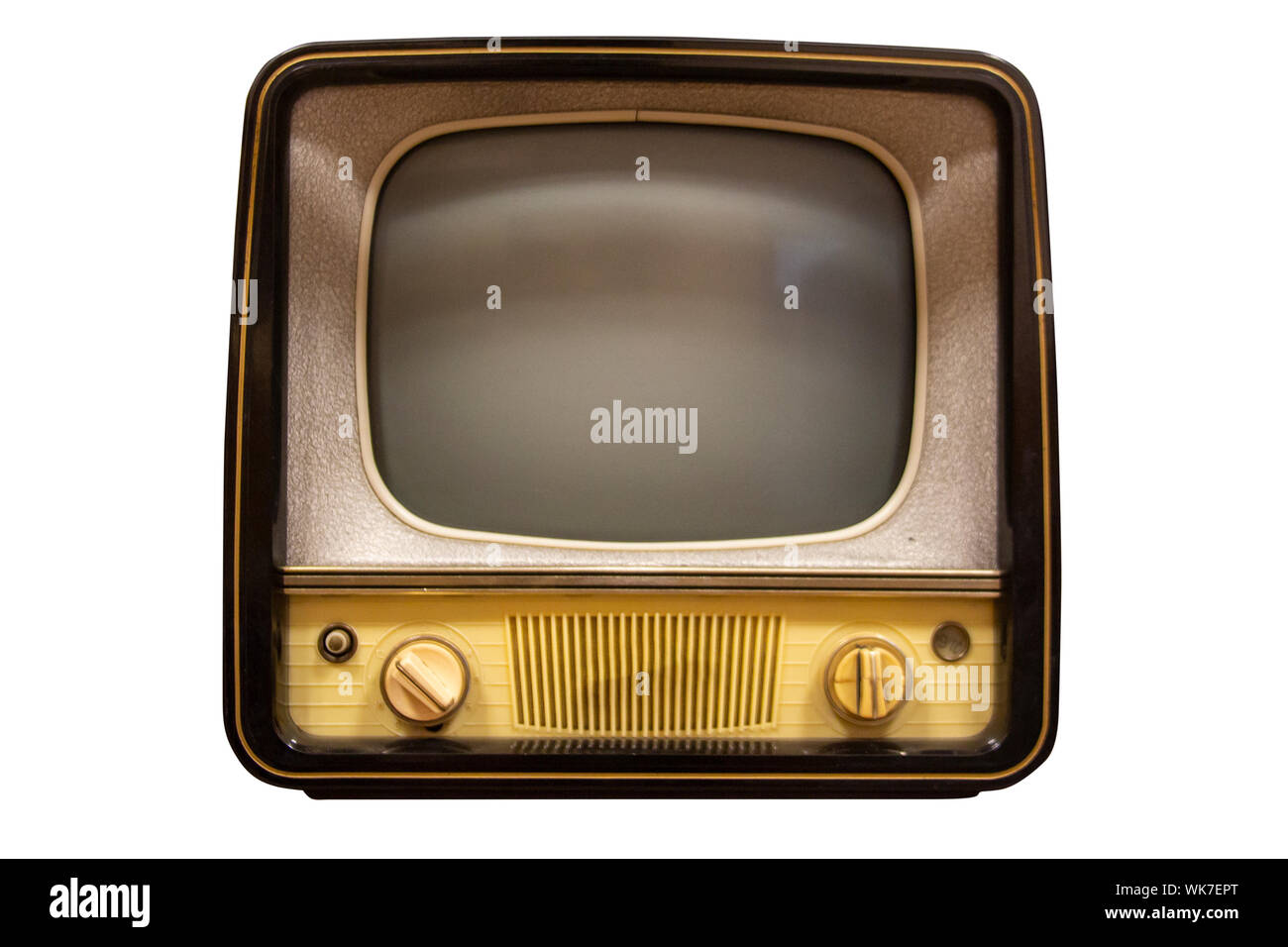 Vintage Television Old Tv Isolated on White Background. Old-fashioned ...