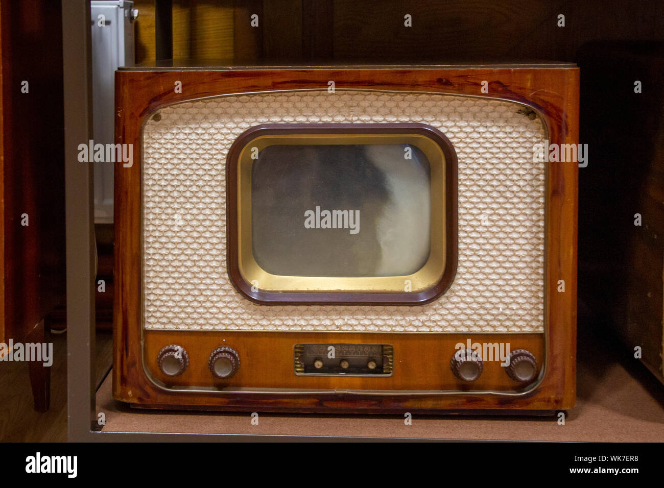 Vintage Television Old Tv Old-fashioned Television Close Up. Old Grungy ...