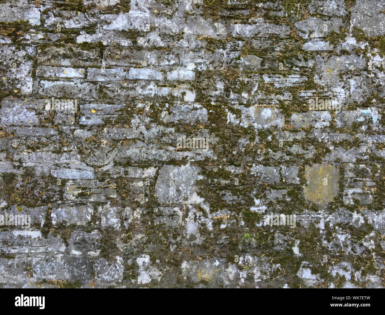 Old stone wall with moss hi-res stock photography and images - Alamy