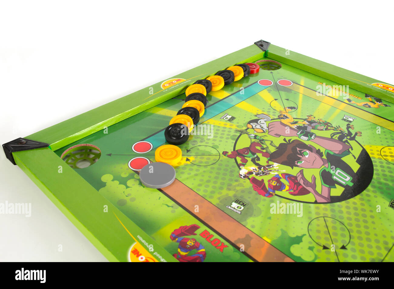 Carom board with carom pieces Stock Photo - Alamy