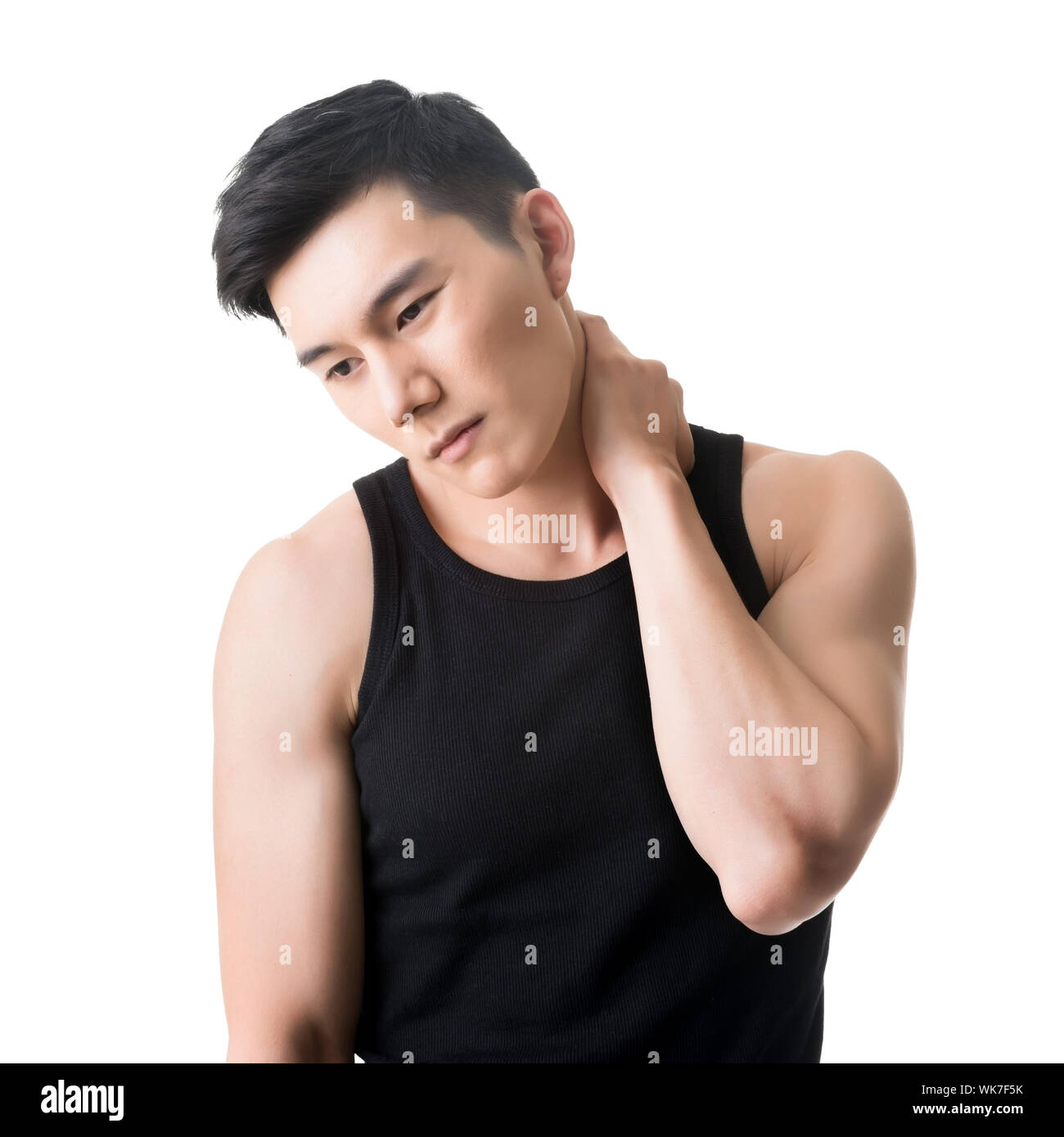Asian chinese man neck pain hi-res stock photography and images - Alamy