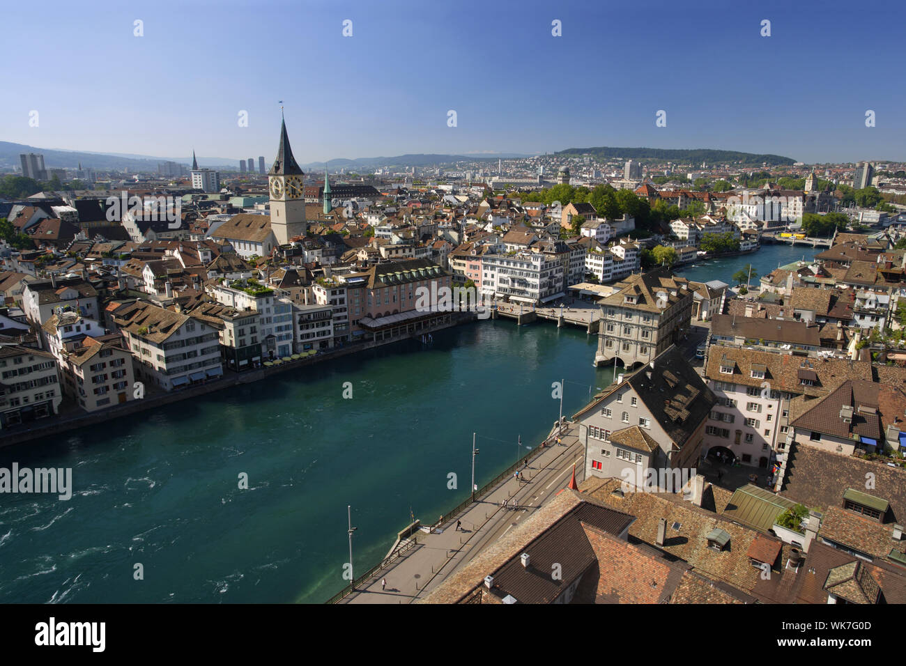 Bridge clocktower zurich buildings hi-res stock photography and images ...