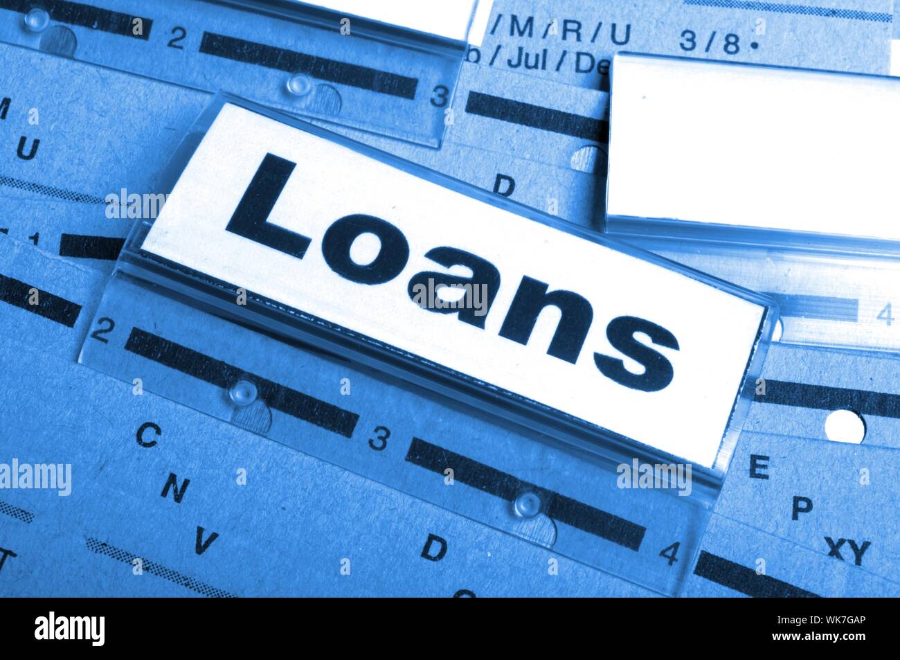 loan application in business folder showing financial investment ...