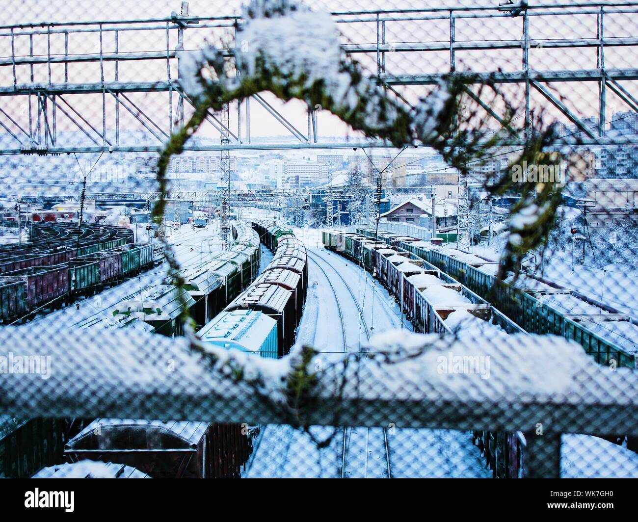 Rail travel through snow hi-res stock photography and images - Alamy