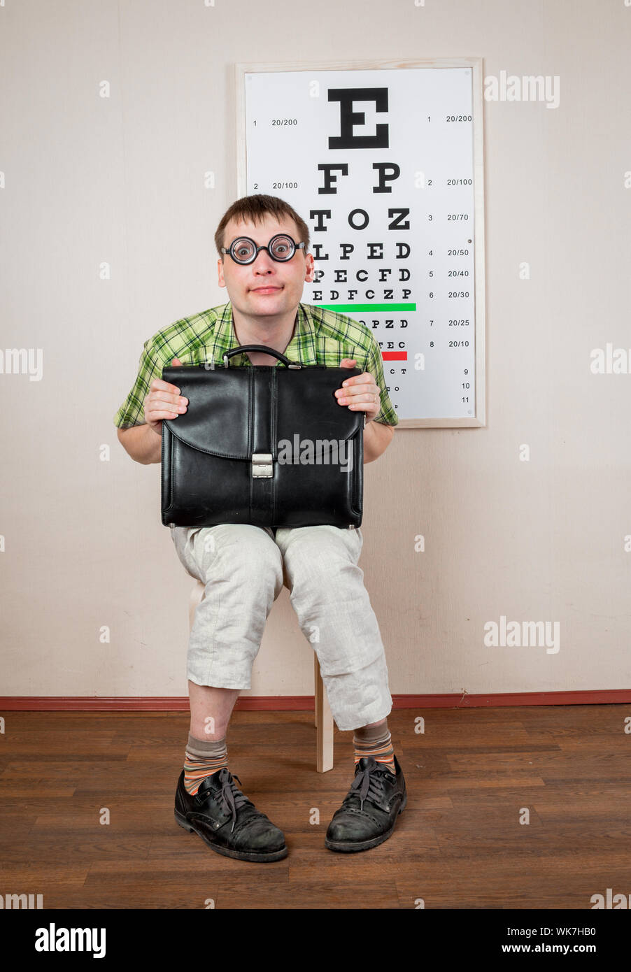 Funny man wearing spectacles in hi-res stock photography and images - Alamy