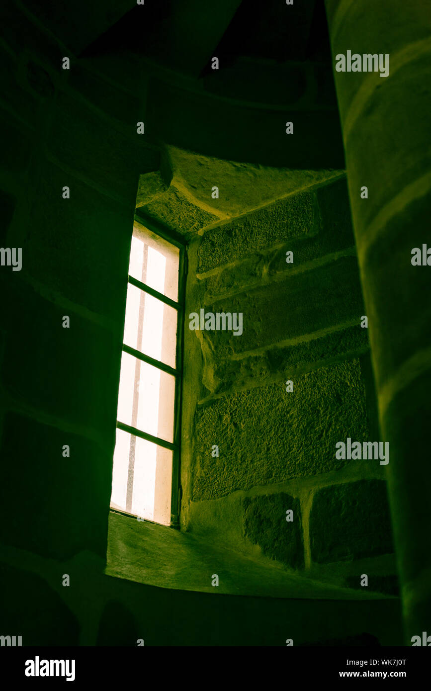 Window in medieval tower Stock Photo - Alamy