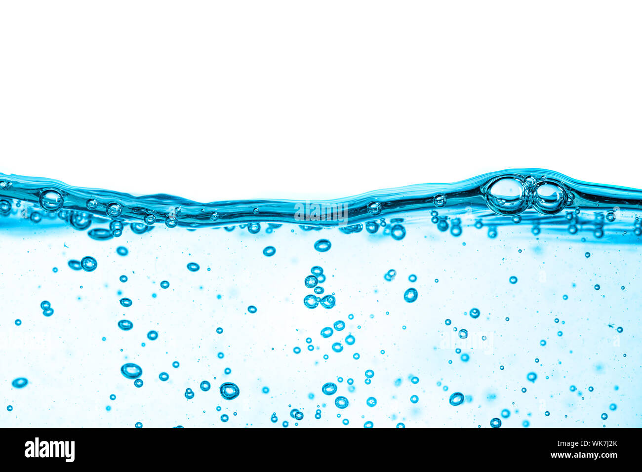 Many bubbles in water close up, abstract water wave with bubbles Stock ...