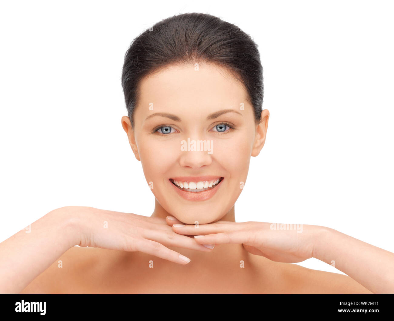 bright closeup portrait picture of beautiful woman Stock Photo - Alamy