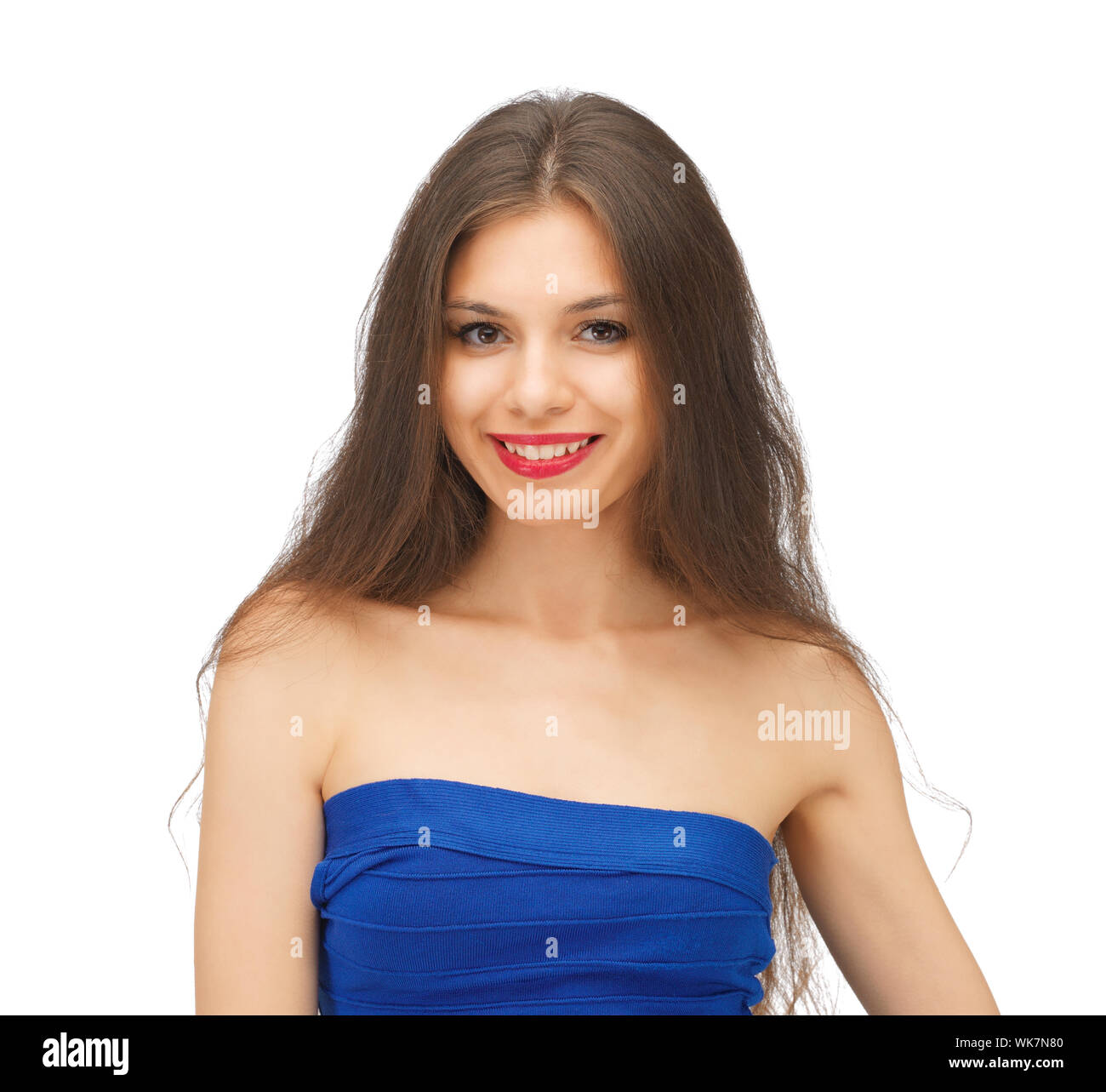 bright picture of beautiful woman with long hair Stock Photo - Alamy