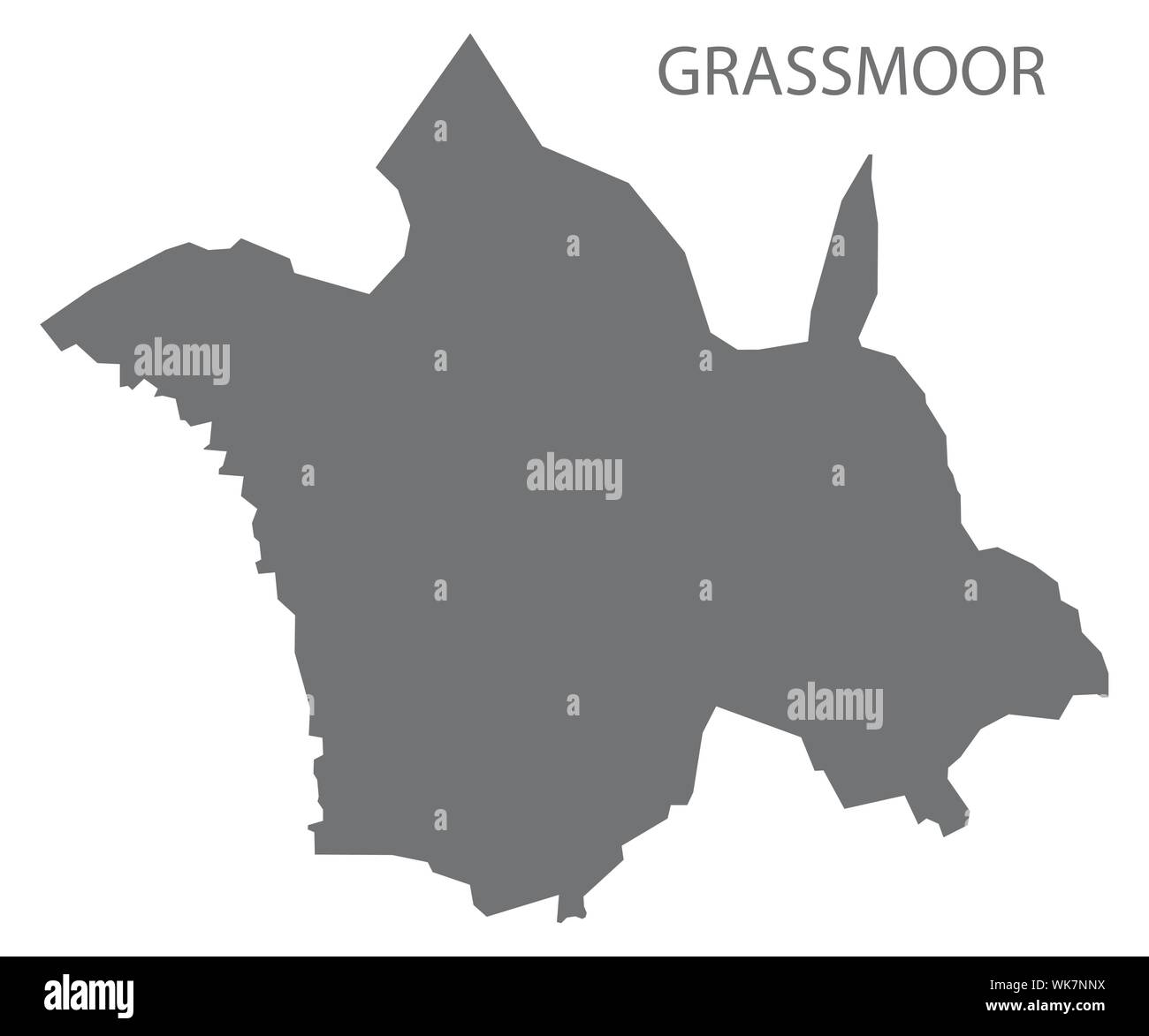 Grassmoor grey ward map of North East Derbyshire district in East ...