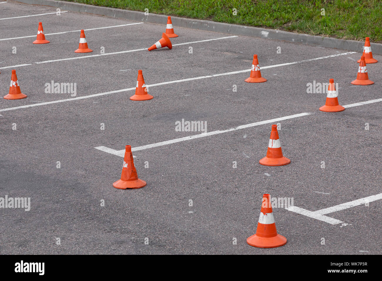 Many safety cones hi-res stock photography and images - Alamy