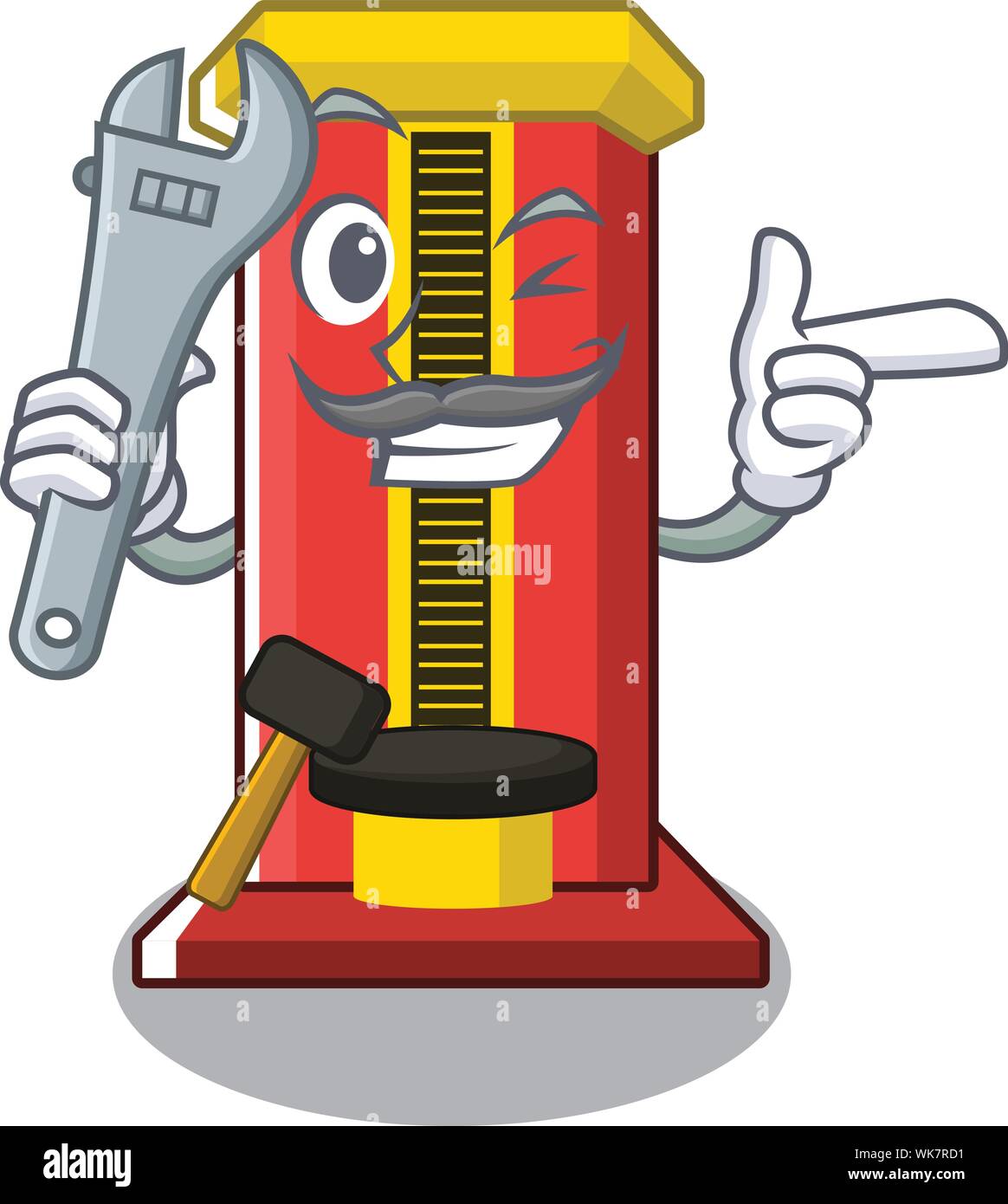 Mechanic hammer game machine with the cartoon Stock Vector Image & Art ...