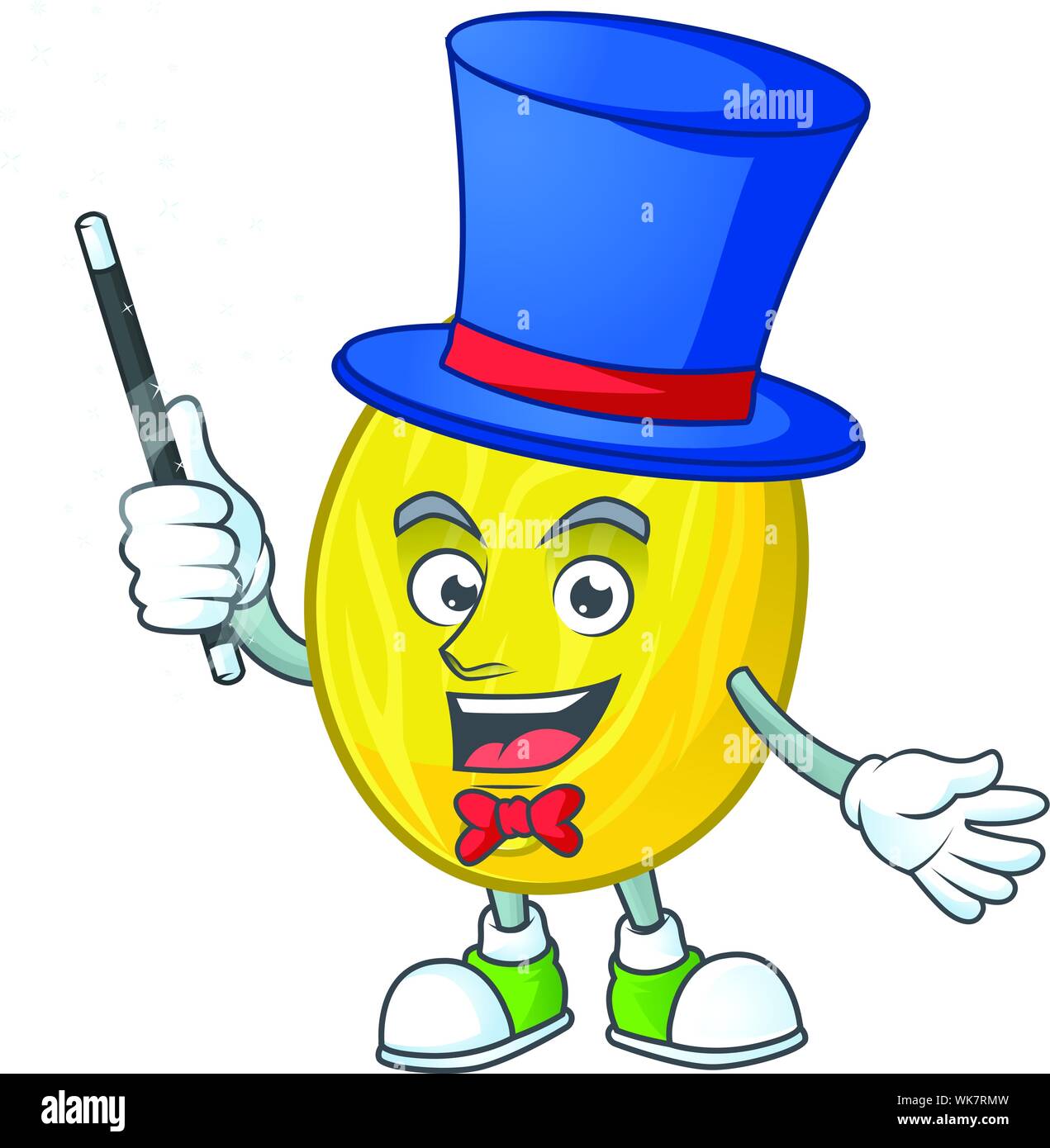 Magician melon cartoon character for health mascot vector illustration ...