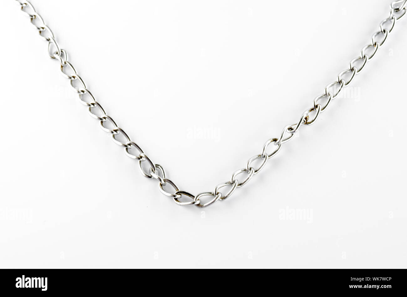 chain on a white background Stock Photo - Alamy