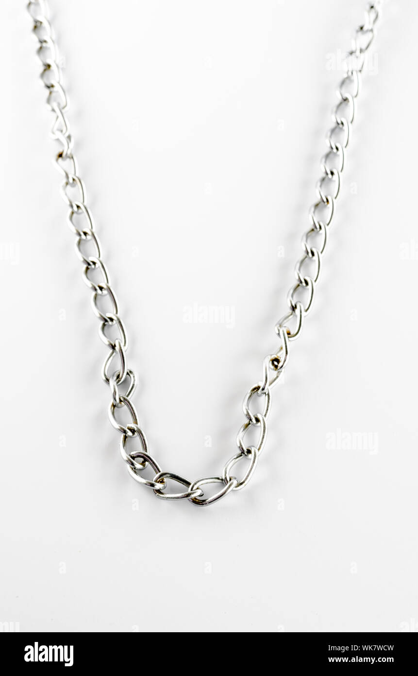chain on a white background Stock Photo - Alamy