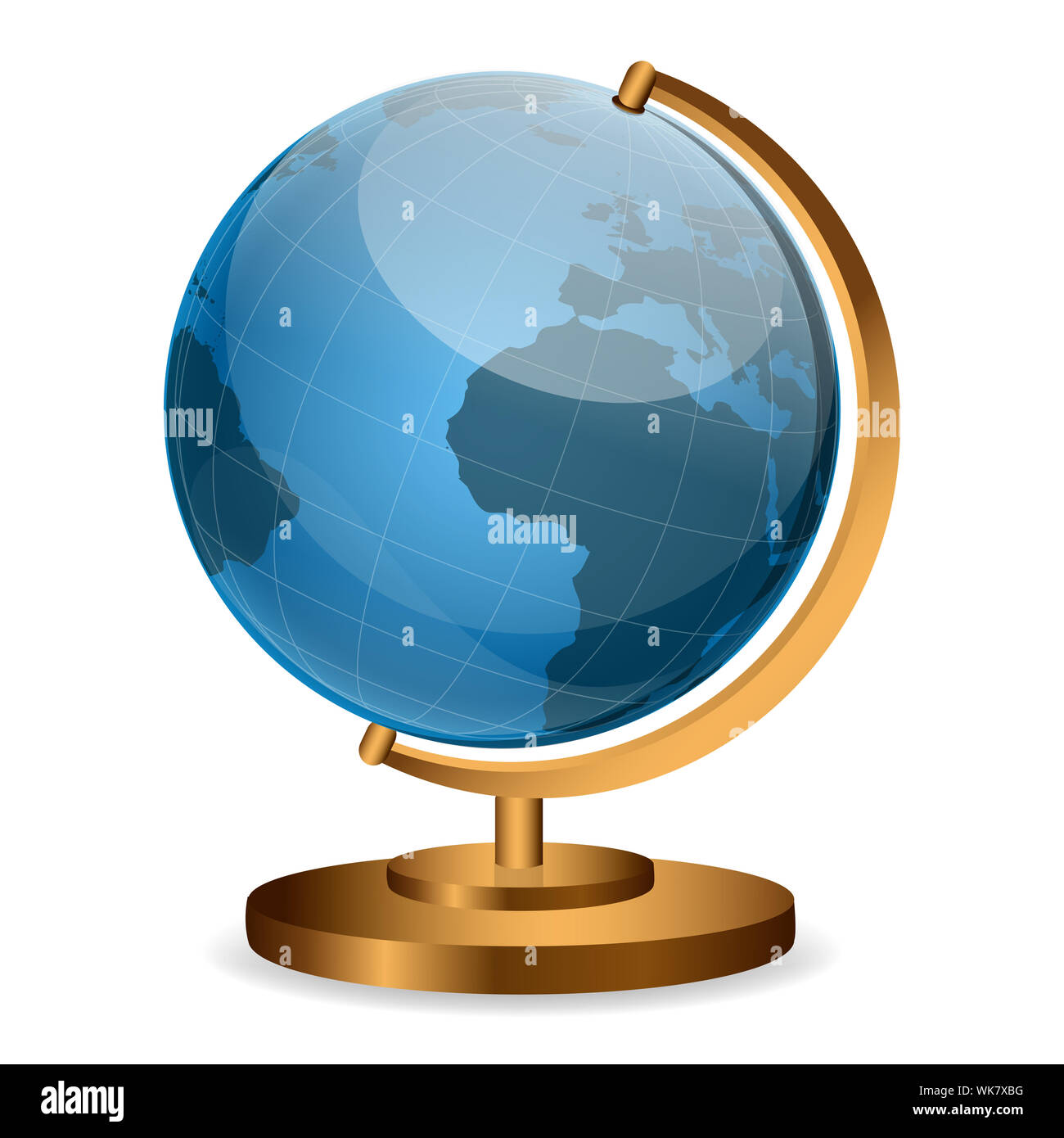 illustration of world globe on white background Stock Photo - Alamy